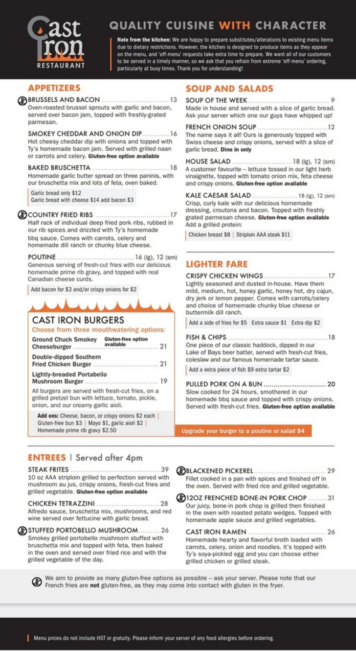 Home [www.castironrestaurant.ca]