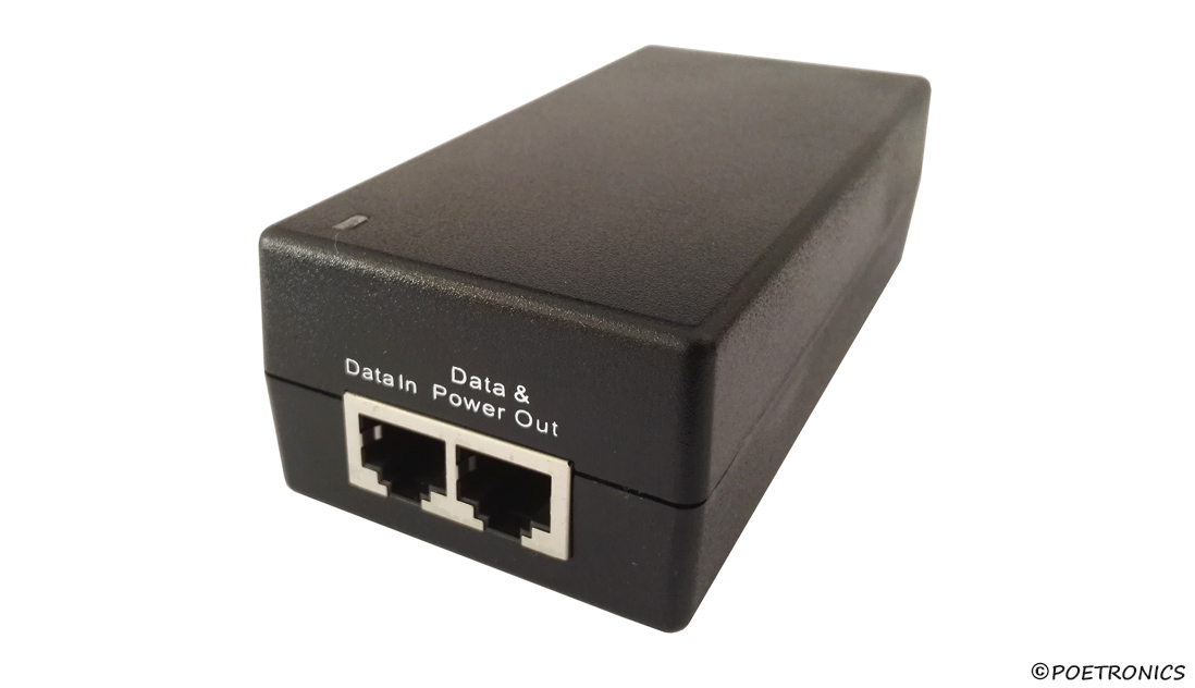 48Vdc 25W PoE Injector, PoE Adapter, PoE Power Supply