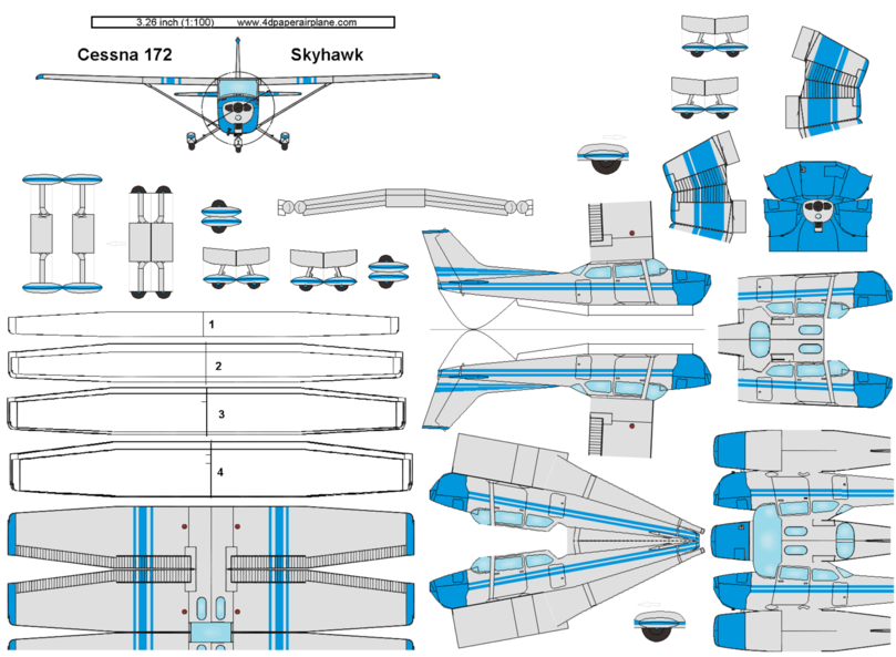 4D models of Cessna 172 Skyhawk