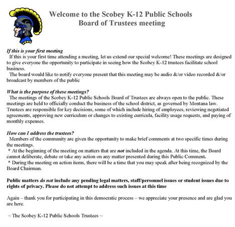 Board Meeting Agendas