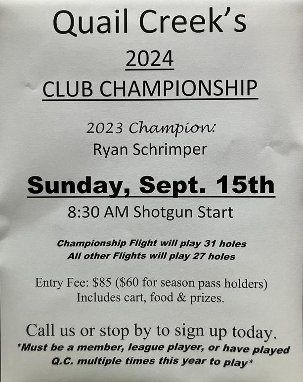 Quail Creek Golf Course Home Page