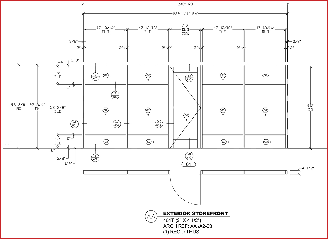 Aluminum Storefront Detail Drawings