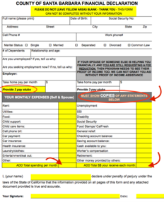 Financial Evaluation Form