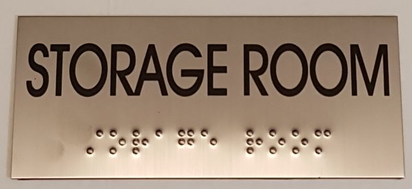 STORAGE ROOM SIGN - STAINLESS STEEL (3X6.75) | HPD SIGNS -THE OFFICIAL ...