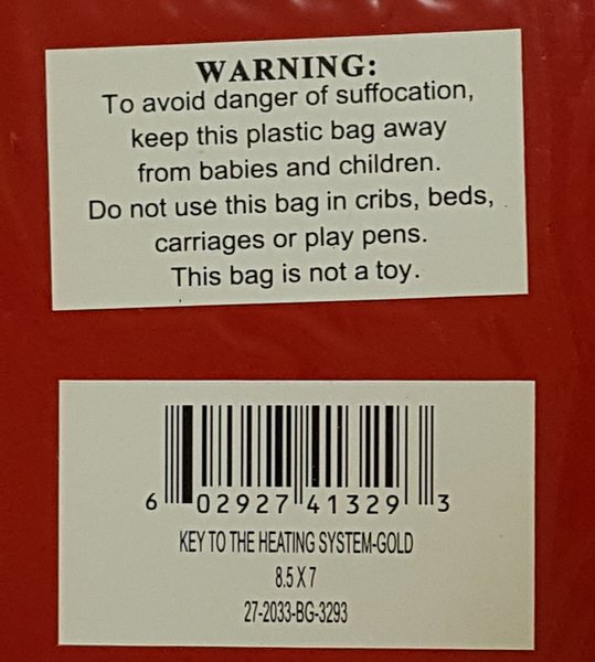 HPD KEY TO THE HEATING SYSTEM SIGN | HPD SIGNS -THE OFFICIAL STORE