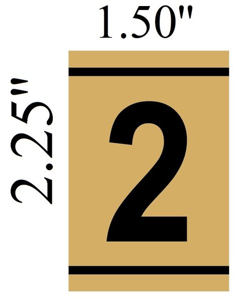 NUMBER TWO SIGN – 2 SIGN (2.25X1.5) | HPD SIGNS -THE OFFICIAL STORE