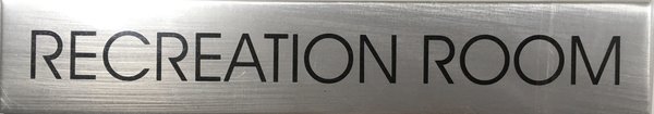 NYC DOB RECREATION ROOM SIGN (BRUSHED ALUMINUM BACKGROUND,2X11.75 | HPD ...