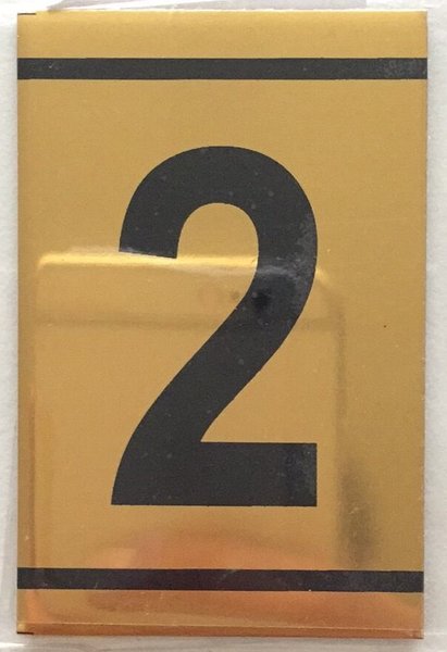 NUMBER TWO SIGN – 2 SIGN (2.25X1.5) | HPD SIGNS -THE OFFICIAL STORE