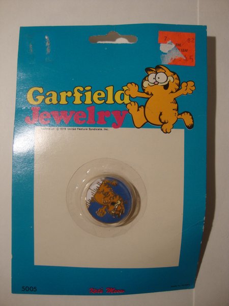 New Old Stock Vintage Garfield Jewelry Kat's Meow Pin On Fence | Moxee ...