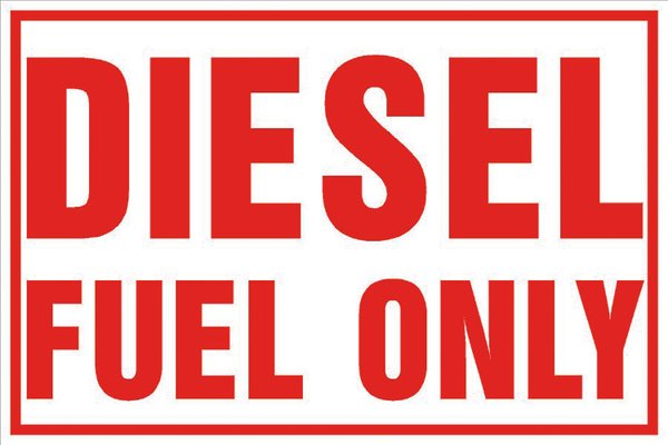 Maintenance Decal: "Diesel Fuel Only", 5 Pk | Service Supply America