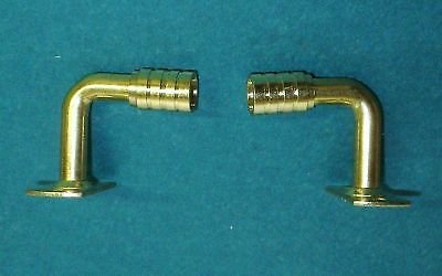 1 Pair 1" PROJECTION Brass Plated GOOSENECK Extension BRACKETS for 3/8 ...