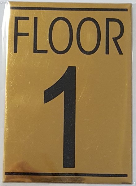 HPD FLOOR NUMBER ONE (1) SIGN (ALUMINUM SIGN IDEAL FOR USE IN NY ...