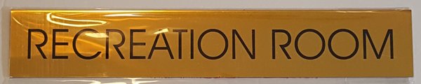 DOB RECREATION ROOM SIGN (GOLD BACKGROUND ALUMINUM SIGN FOR NYC) | YOUR ...