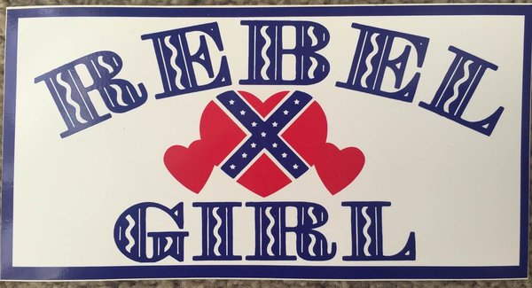 Rebel Girl 3 X 575 Bumper Sticker Dl Grandeurs Confederate And Rebel Goods