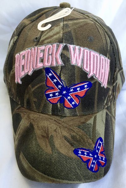 Camouflage "Redneck Woman" Butterfly Cap | DL Grandeurs Confederate ...
