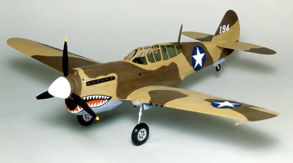 Guillow's Curtiss P-40 Warhawk Balsa Wood Model Airplane Kit GUI-405LC ...