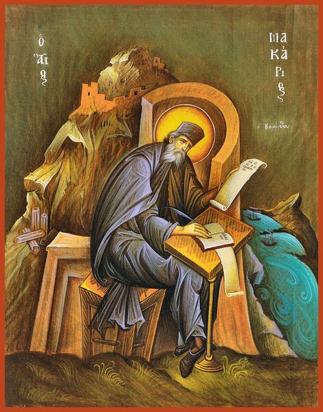 St. Macarius of Corinth Orthodox mounted icon | Orthodox Christian Supply