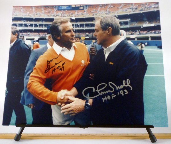 Don Shula, Miami Dolphins & Chuck Noll, Pittsburgh Steelers signed ...