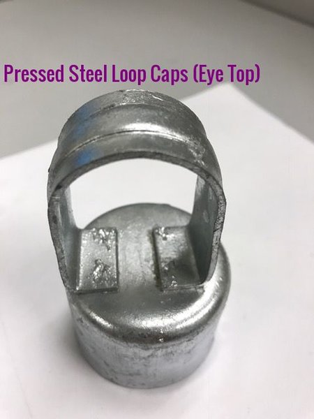 Pressed Steel Loop Caps (Eye Top) in Bulk | fencesmart4u