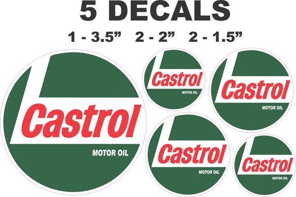 5 Castrol Racing Motor Oil Decals | Nicer Decals Nicerdecals Corvette ...