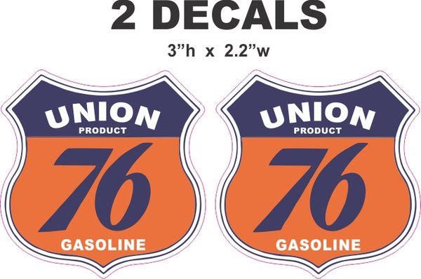 2 Union 76 Decals | Nicer Decals Nicerdecals Corvette Road Runner Mopar ...
