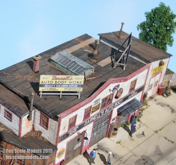 Darnell's Auto Body - HO Scale Kit | Fos Scale Models, LLC