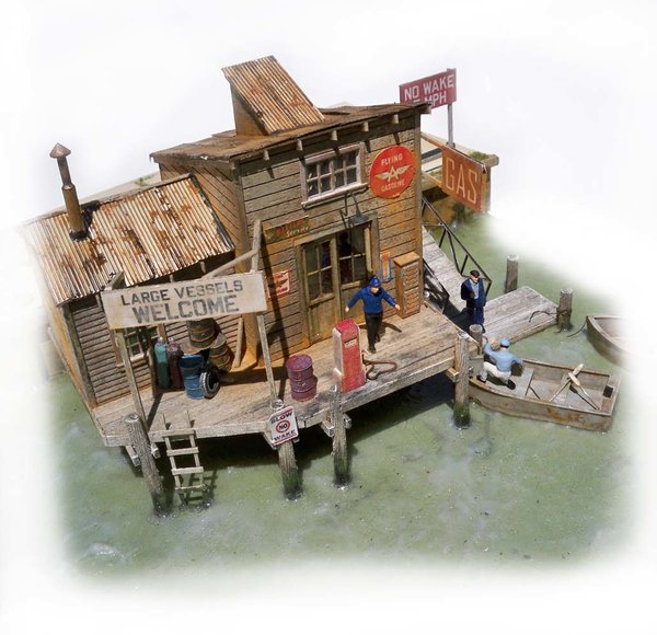 Marshall's Gas Dock - HO Scale Kit | Fos Scale Models, LLC