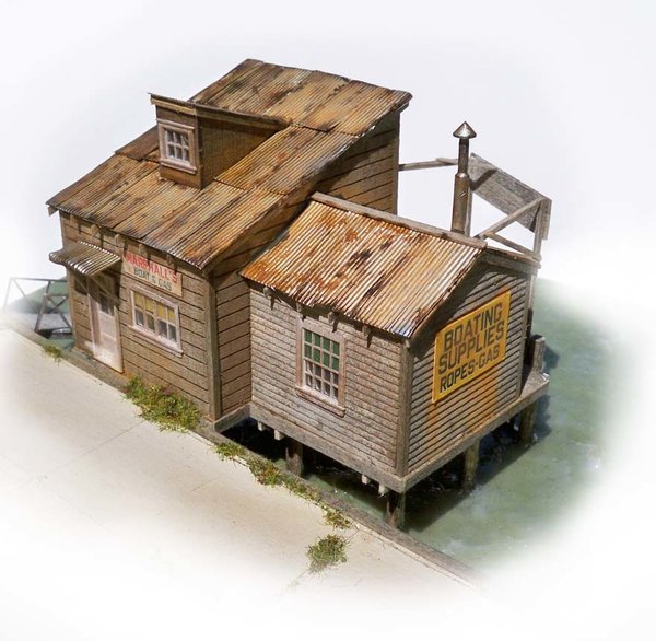 Marshall's Gas Dock - HO Scale Kit | Fos Scale Models, LLC