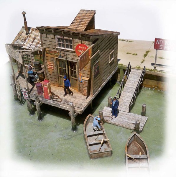Marshall's Gas Dock - HO Scale Kit | Fos Scale Models, LLC