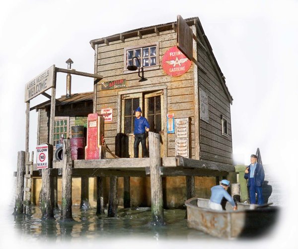Marshall's Gas Dock - HO Scale Kit | Fos Scale Models, LLC
